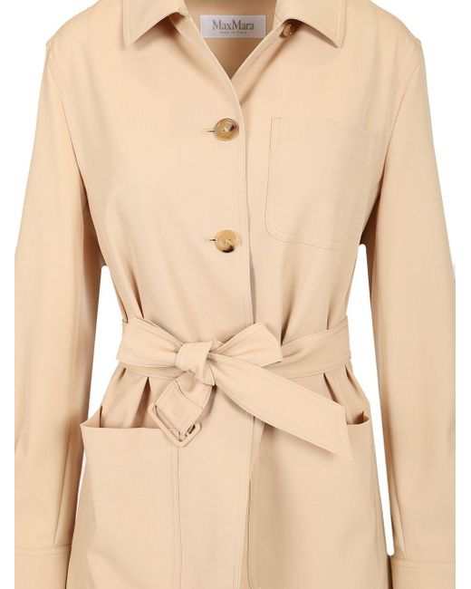 Max Mara Short Safari Jacket in Natural | Lyst