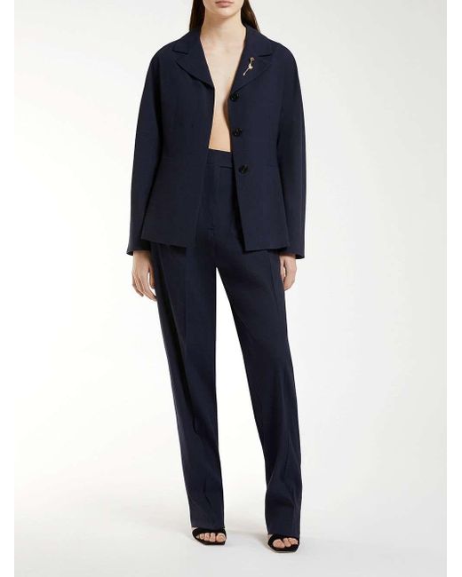 Emily Ratajkowski x Marella The Rounded Blazer in Blue | Lyst