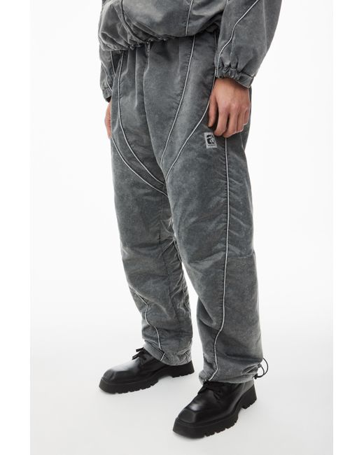 Alexander Wang Relaxed Fit jogger Pant With Piped Seams in Gray for Men ...