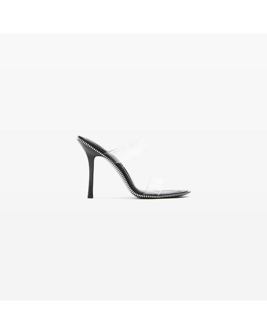 Alexander Wang Nova Double Strap Zipper Sandal in Metallic | Lyst UK