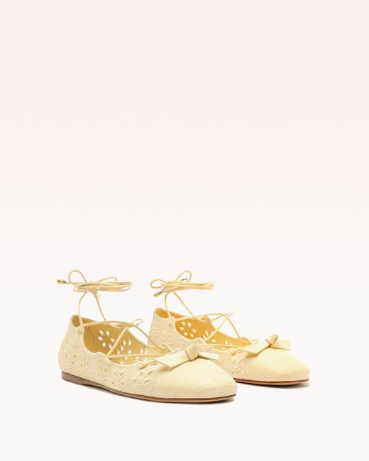 S/25 Slim Clarita Embroidery in Natural | Lyst