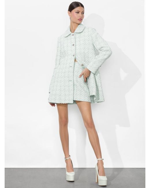 Alice + Olivia Purcell Peacoat in White | Lyst