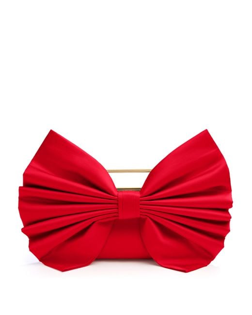 Alice + Olivia Semira Bow Bag in Red | Lyst
