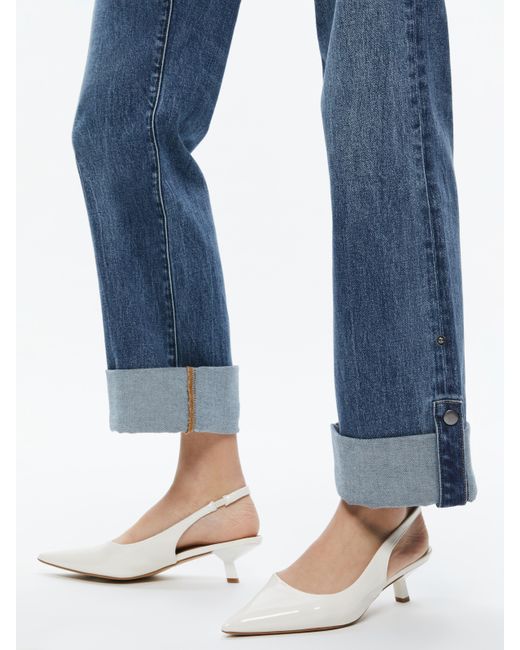Alice + Olivia Alice + Olivia Abilene Ultra Low-rise Jean in Blue | Lyst