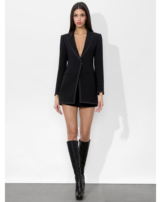 Alice Olivia Mya Fitted Blazer In Black Lyst