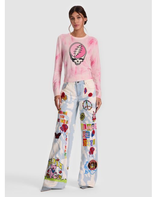 Alice + Olivia A+O X Grateful Dead Carolee Pullover in Pink | Lyst