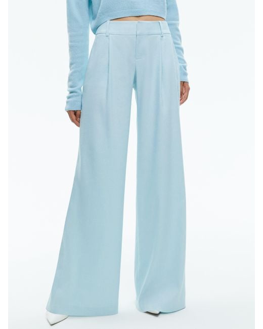 Alice + Olivia Eric Low Rise Pants in Blue | Lyst