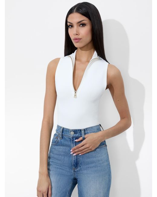Alice + Olivia Leighton Reversible Tank in White | Lyst