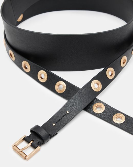 AllSaints Delilah Tapered Leather Wrap Around Belt in White | Lyst