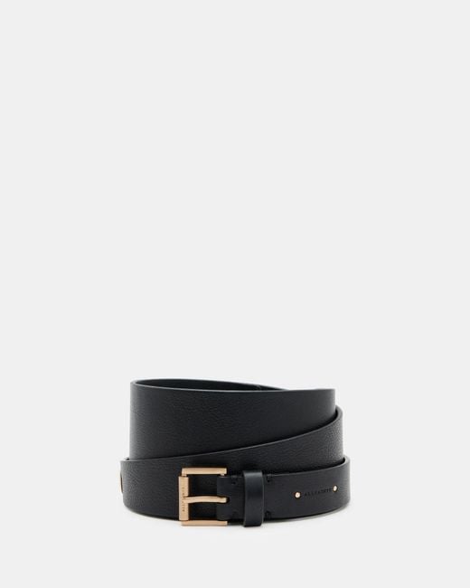 AllSaints Delilah Tapered Leather Wrap Around Belt in White | Lyst