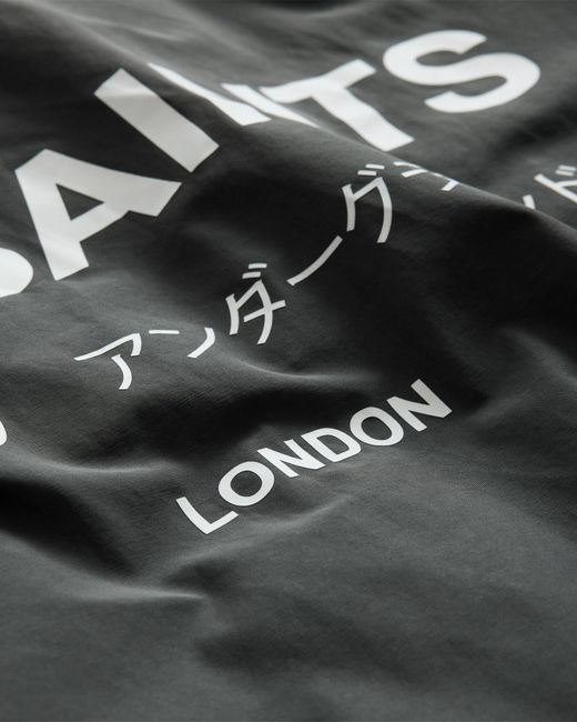 AllSaints Underground Logo Coach Jacket in Black for Men | Lyst