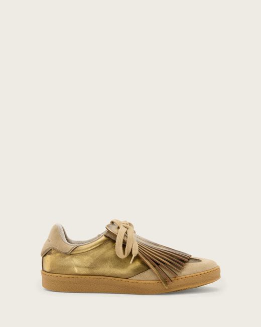 AllSaints Leather Thelma Fringe Leather Low Top Trainers, Us 7/ Eu 37 ...