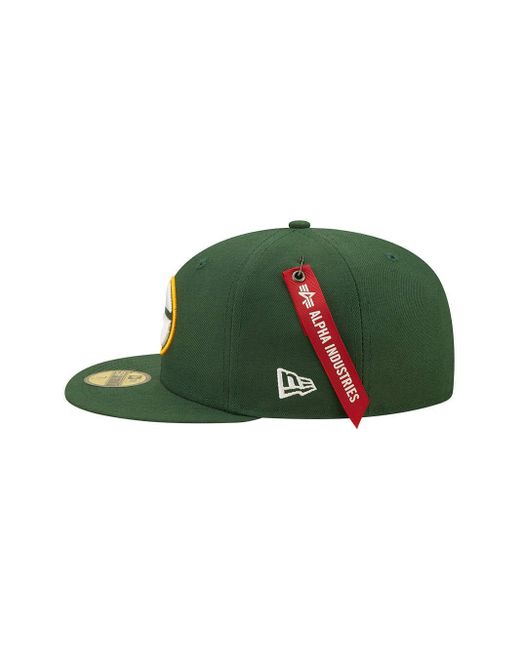 Alpha Industries Green Bay Packers X Alpha X New Era 59fifty Fitted Cap ...