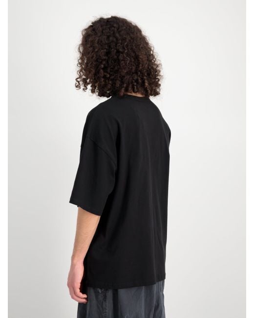 Alpha Industries Alpha Essential Relaxed Tee in Black for Men | Lyst