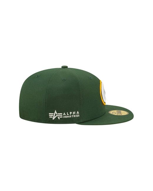 Alpha Industries Green Bay Packers X Alpha X New Era 59fifty Fitted Cap ...