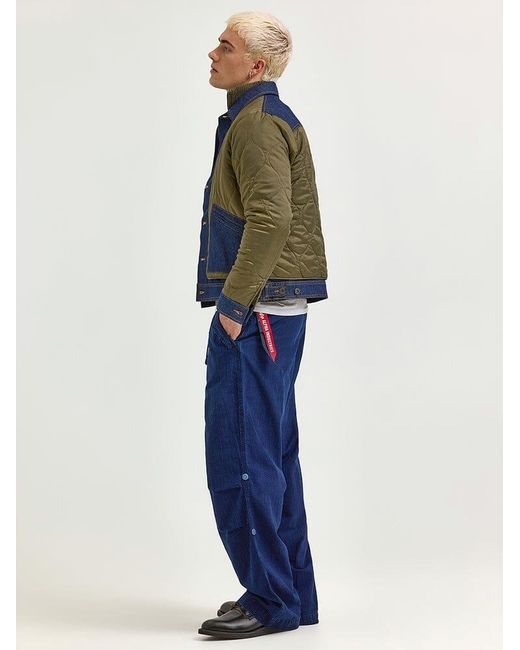 Alpha Industries Alpha X Lee Quilted Jacket in Blue for Men | Lyst