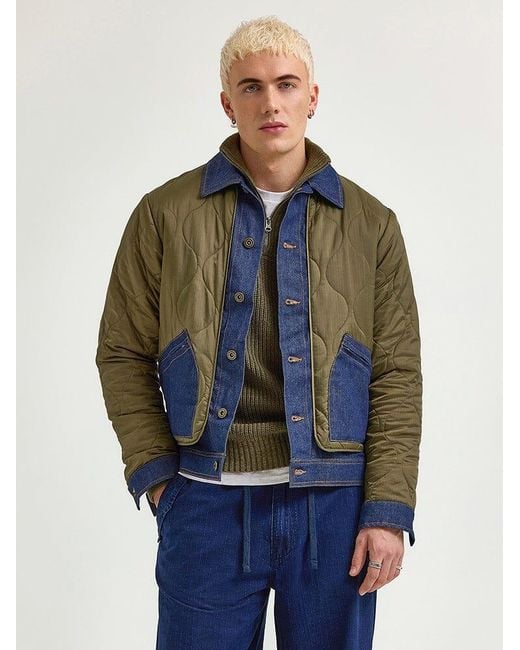 Alpha Industries Alpha X Lee Quilted Jacket in Blue for Men | Lyst