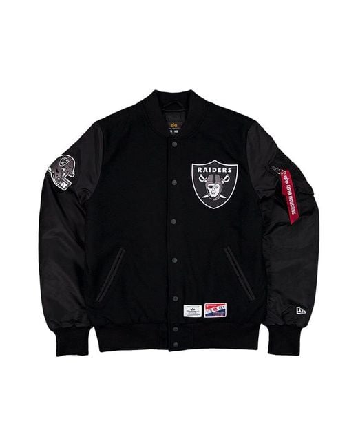 Alpha Industries Las Vegas Raiders X Alpha X New Era Ma-1 Bomber Jacket ...