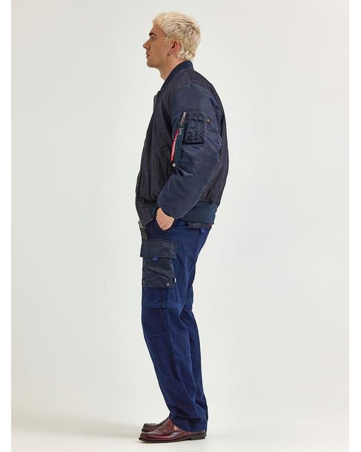 Alpha Industries / FW24-LEE Alpha X Lee Reversible Ma-1 Jacket in Blue ...