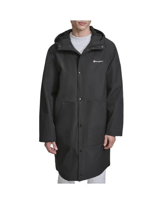 Champion Full Length Stadium Jacket With Fleece Lining in Black for Men ...
