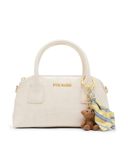 Steve Madden Melodie Small Dome Bag With Scarf in Natural | Lyst UK