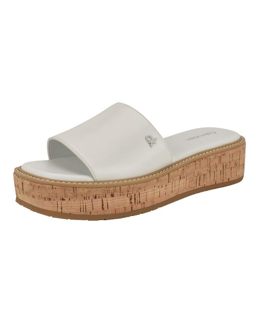 Calvin Klein Arzelia Sandal in White | Lyst