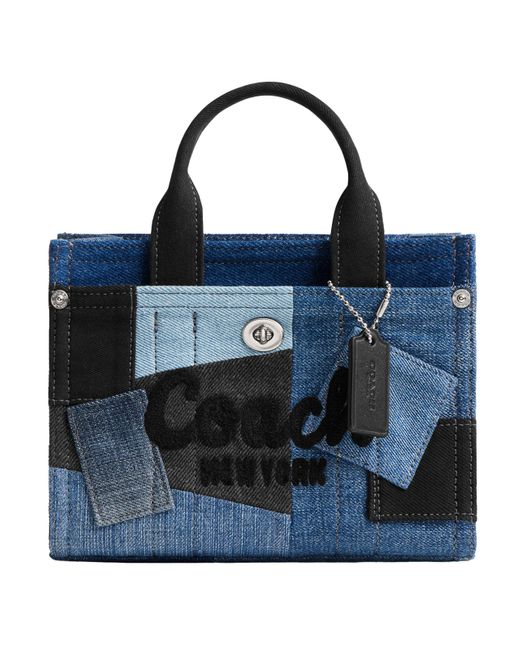 COACH Patchwork Cargo Tote 20 in Blue | Lyst