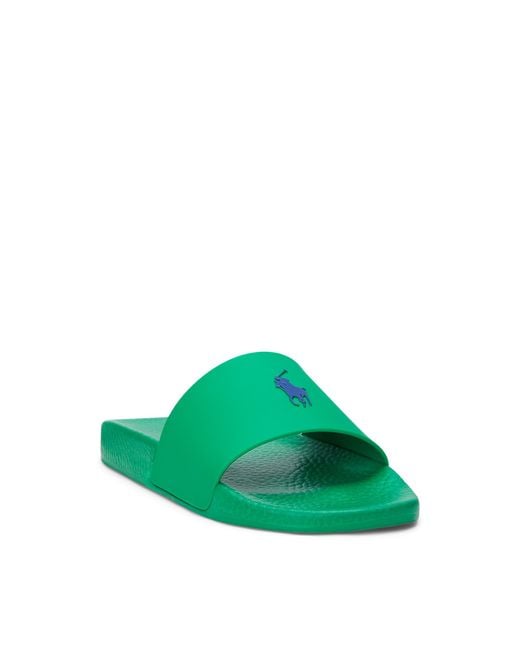 Polo Ralph Lauren Signature Pony Slide in Green for Men | Lyst