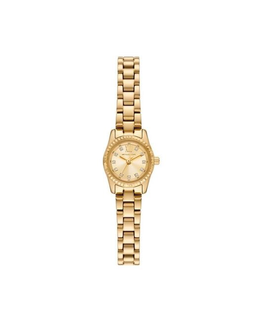 Michael Kors Lexington Three-hand Gold-tone Stainless Steel Watch in ...