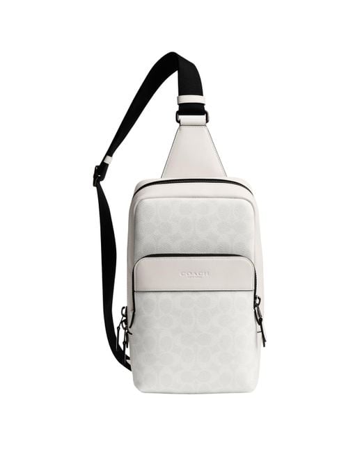 COACH Gotham Pack In Signature Canvas in White for Men | Lyst