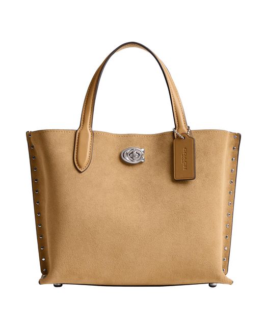 COACH Willow Tote 24 in Brown | Lyst