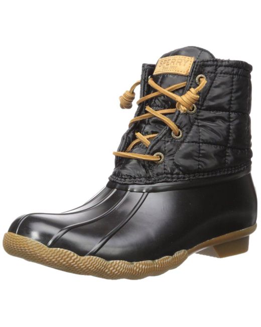 Sperry Top-Sider Rubber Womens Saltwater Shiny Quilted Rain Boot in ... Sperry Top-Sider Rubber Womens Saltwater Shiny Quilted Rain Boot in ...