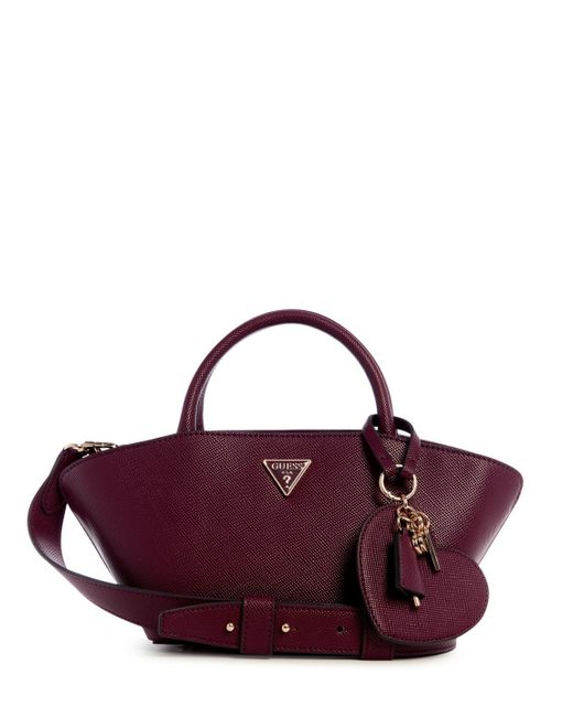 Guess Bolena Mini Satchel in Purple | Lyst