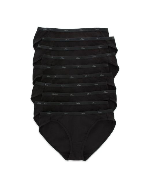 Hanes Cotton Bikini Underwear In Black Lyst