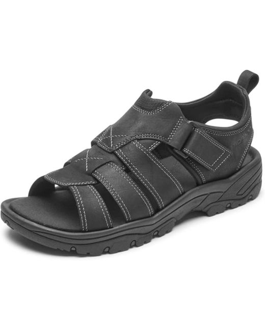 Rockport 's Springboro Rocklake Fisherman Sandal in Black for Men | Lyst UK