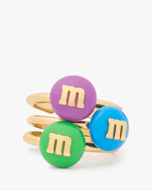 Kate Spade X M&m's® Stacking Ring Set in Orange | Lyst