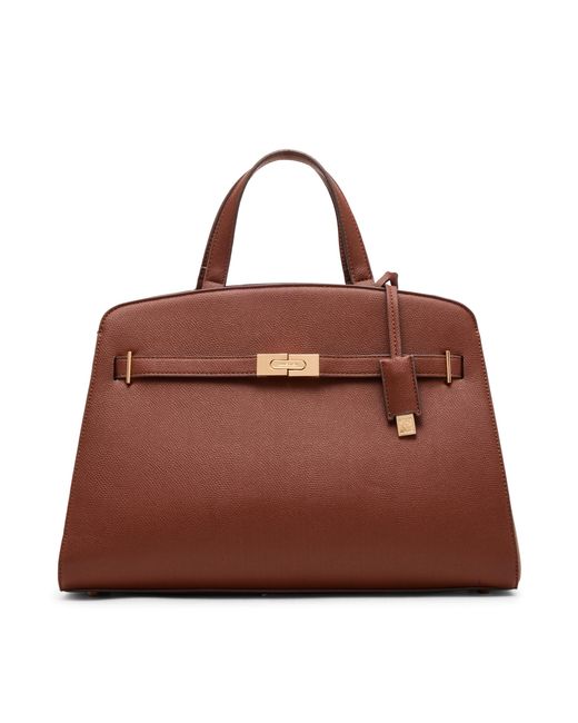 Anne Klein Large Belted Satchel With Convertible Strap in Brown | Lyst