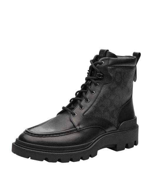 COACH Connor Boot Uniform Dress Shoe in Black for Men | Lyst