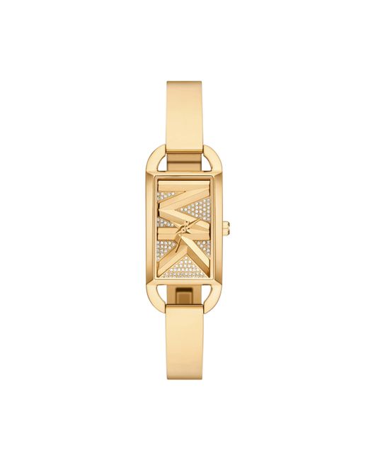 Michael Kors Mk Empire Three-hand Gold-tone Stainless Steel Logo ...