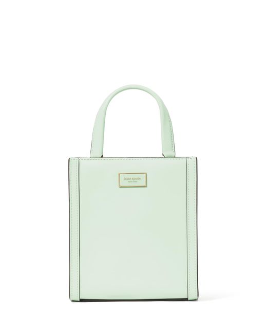 Kate Spade Hattan Smooth Leather Mini Tote in Blue | Lyst