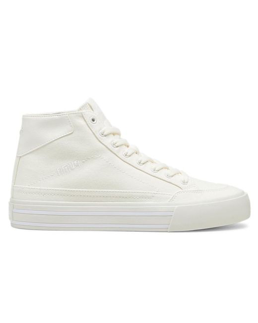 PUMA Court Classic Vulc Mid Sneaker in White for Men | Lyst