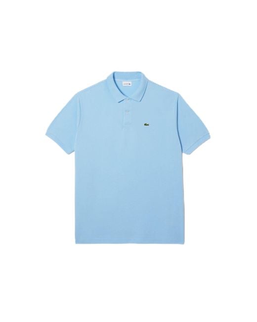 Lacoste Regular Fit Logo Stripe Stretch Cotton Polo in Blue for Men | Lyst