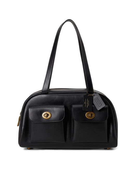 COACH Twin Turnlock Bag in Black | Lyst