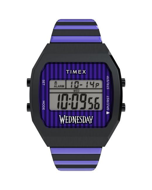 Timex Black & Purple Expansion Band Digital Dial Black | Lyst