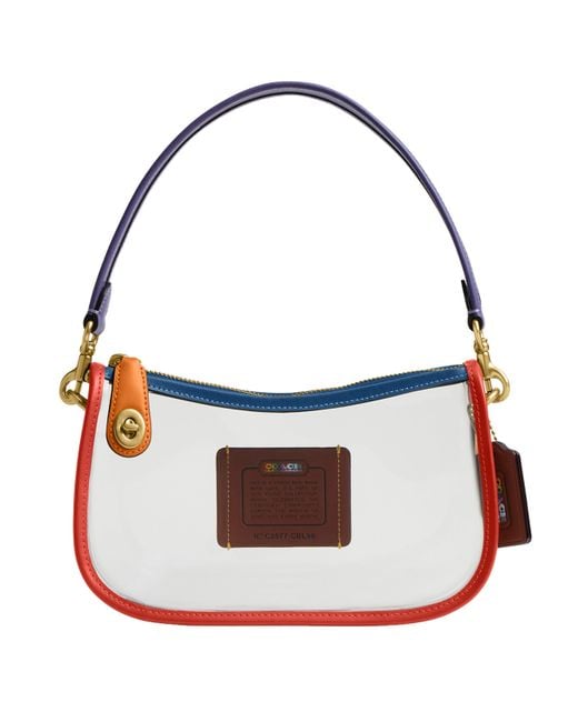 COACH Stadium Swinger Bag in White | Lyst