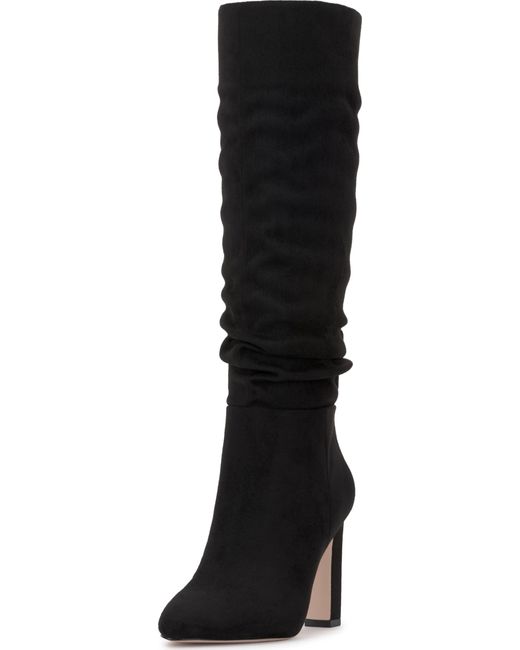 Jessica Simpson Minerva Faux Suede Tall Knee-High Boots in Black | Lyst