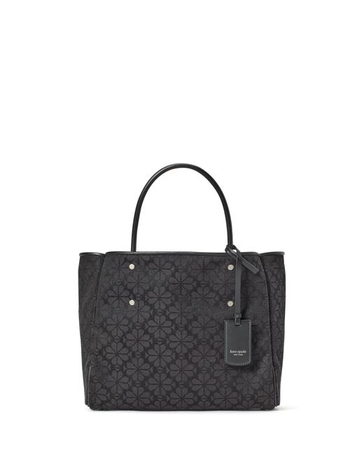 Kate Spade Spade Flower Jacquard Medium Everything Tote in Black | Lyst