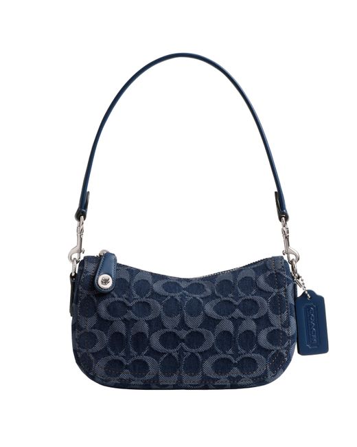 COACH Swinger Bag 20 In Signature Denim in Blue | Lyst
