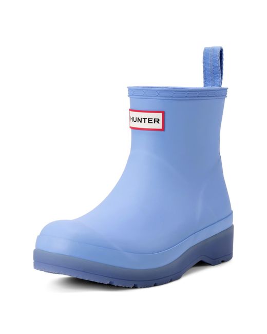 HUNTER Play Short Translucent Boot in Blue | Lyst