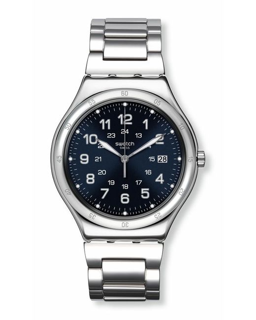 Swatch I Big Classic Watch Casual Plastic Blue Quartz Waterproof Blue ...